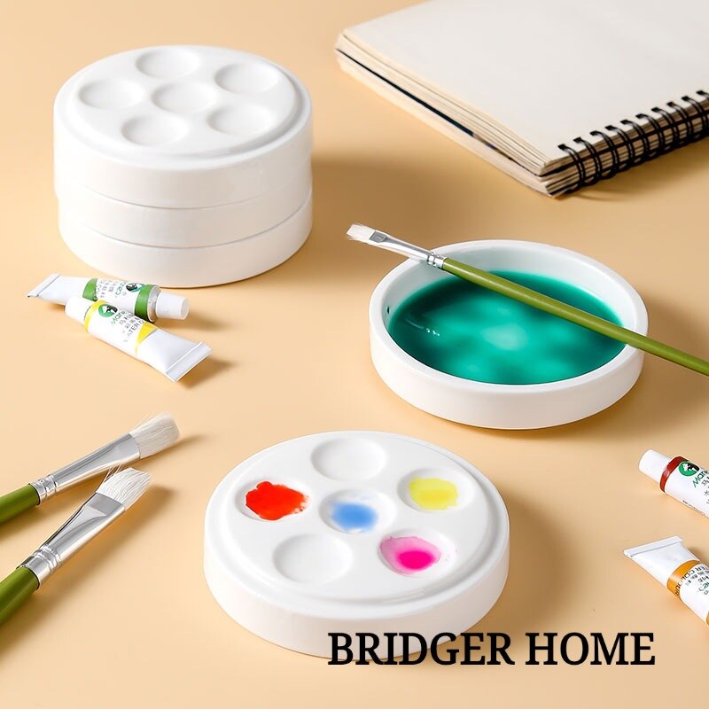 Multi-purpose Ceramic Paint Dish Multi-grid Color ... – Grandado