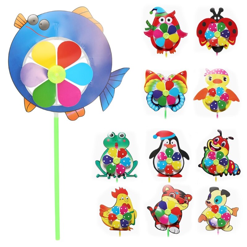 Colorful Cartoon Animal Windmill Wind Spinner Pinw... – Grandado