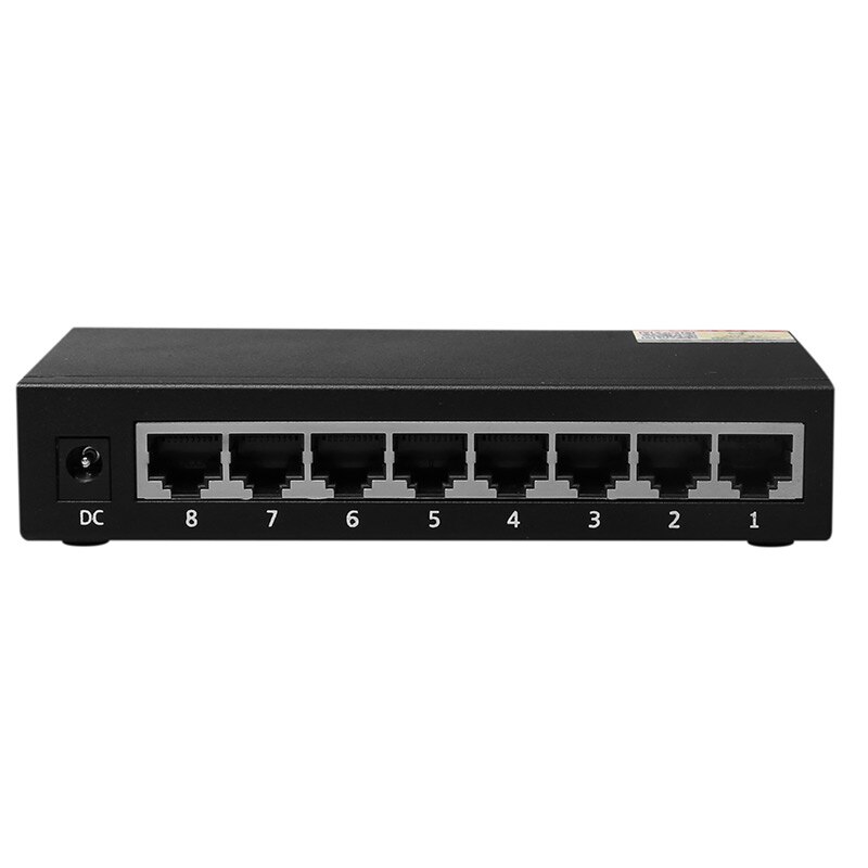 Network Switch 10/100/ 1000Mbps 8 Port RJ45 HUB Gi... – Grandado