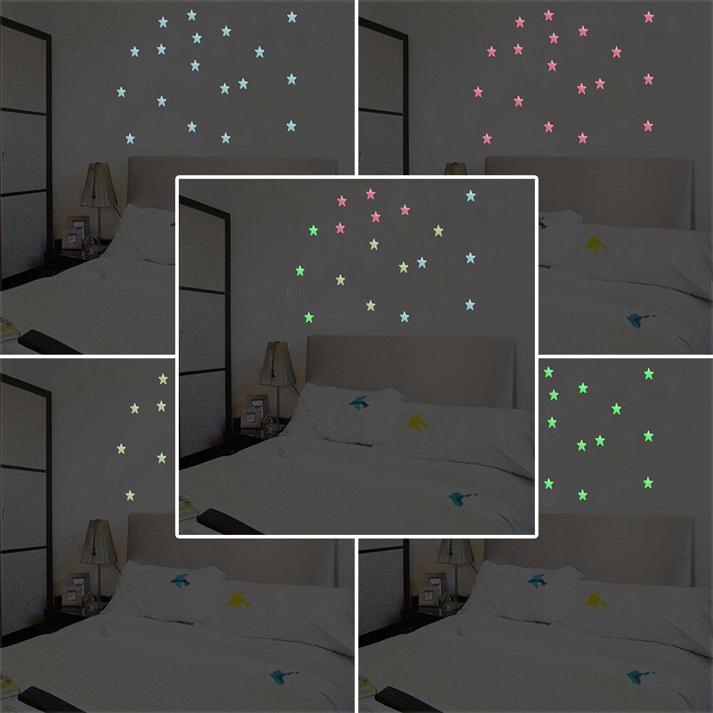100pcs/pack 3cm Luminous Stars Wall Sticker DIY Ho... – Vicedeal