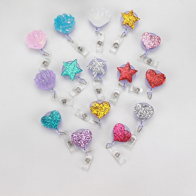 Resin Lovely Heart Shell Nurse Retractable Badge R... – Vicedeal