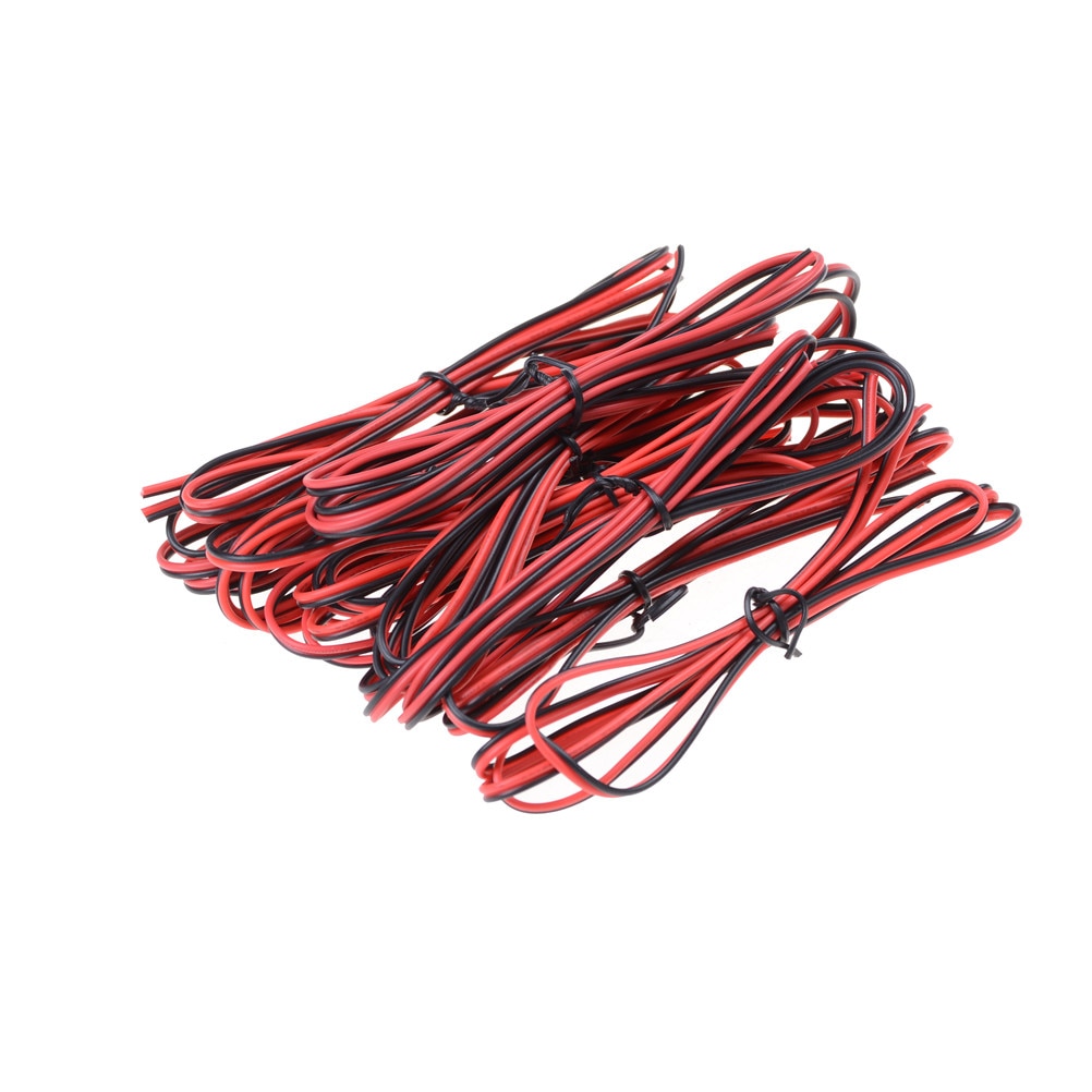 2M/4M 22awg PVC Insulated Wire, 2 Pin Red Black Ca... – Vicedeal