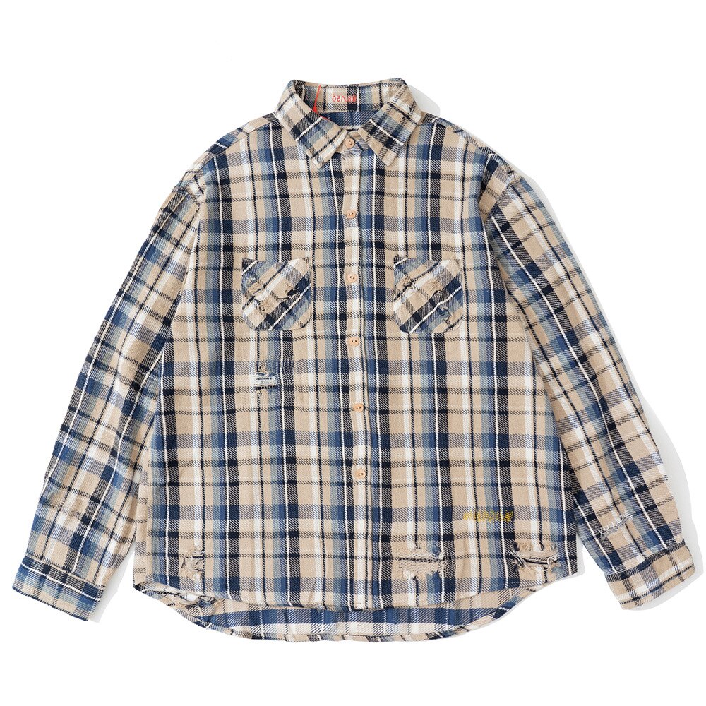 Nuovo stile VUJADE camicia strappata Kenijima High... – Grandado
