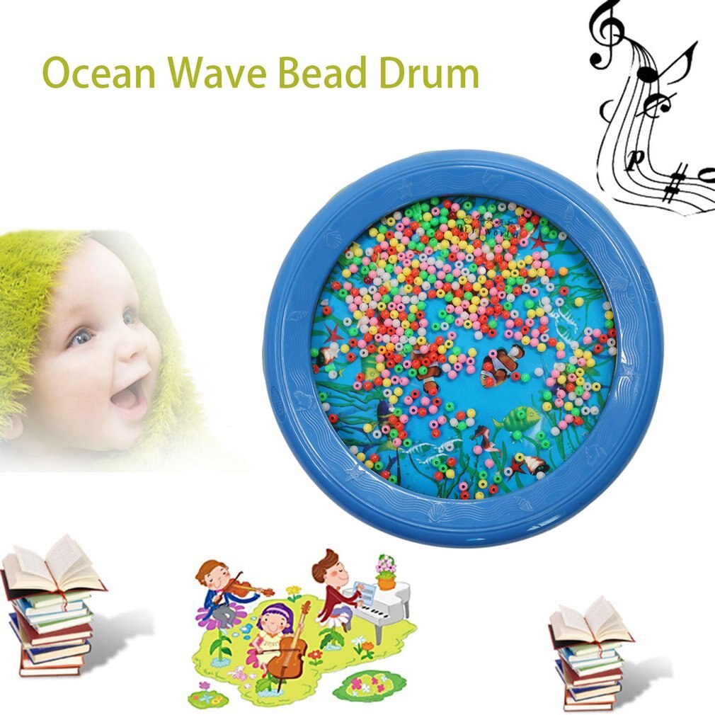 TSAI Tambourine Ocean Wave Bead Drum Sea Sound Mus... – Vicedeal