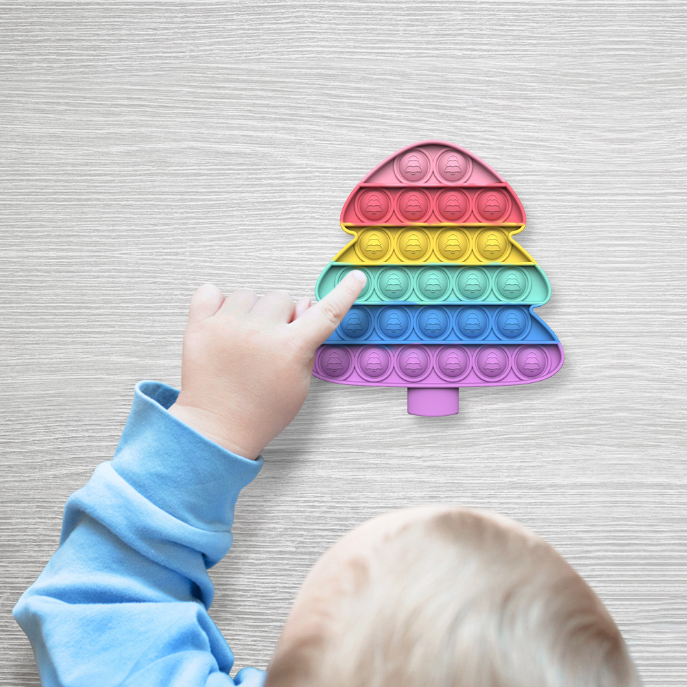 Push Bubble Sensory Toys Rainbow Christmas Tree Re... – Grandado