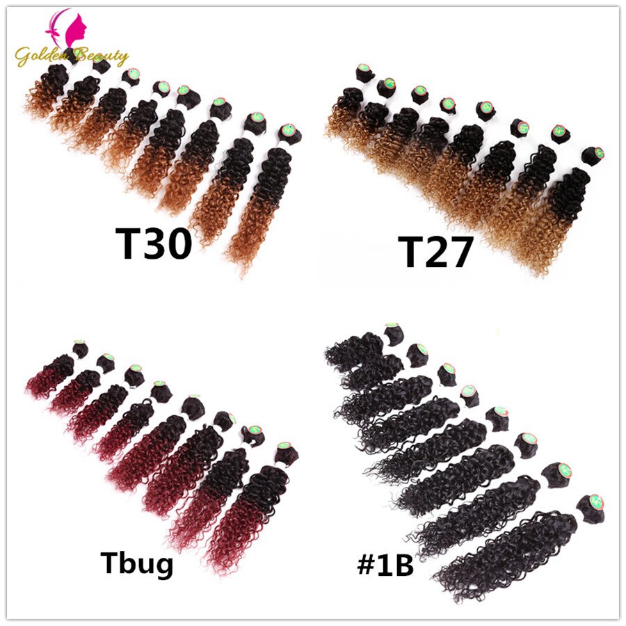 Golden Beauty 8pcs/pack 8-14inch Curly Sew in Weav... – Vicedeal