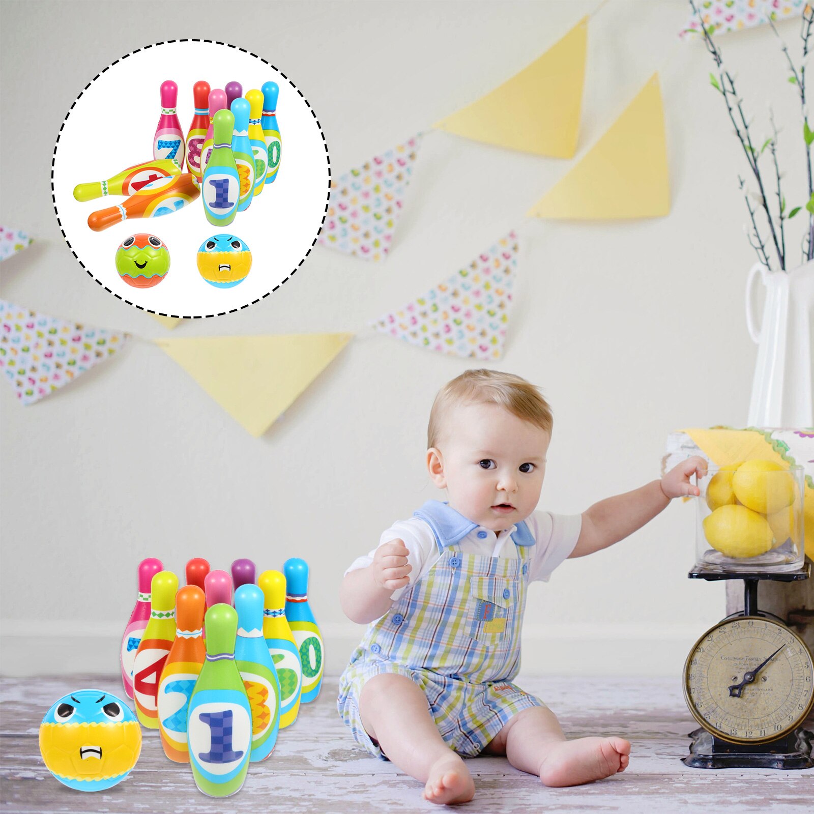 1 Set Colorful Bowling Ball Kit Indoor Outdoor Spo... – Grandado