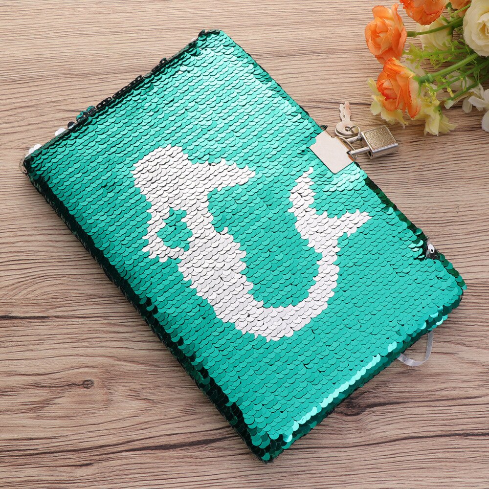 Mermaid Pattern Sequin Journal Notebook Writing No... – Vicedeal