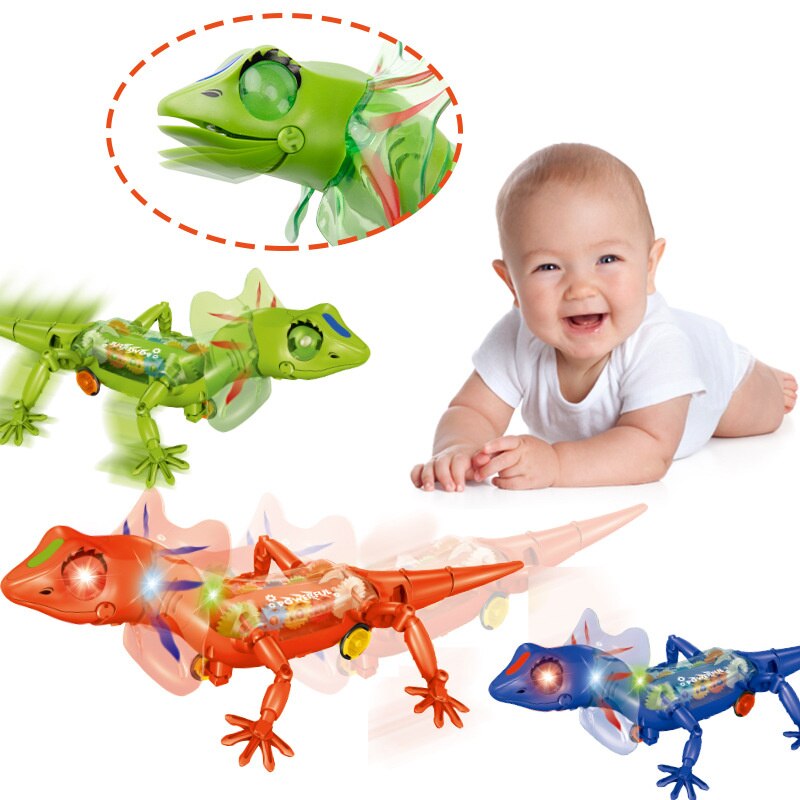 Kid Pet Toy Electric Lizard Reptile Animal With Li... – Grandado