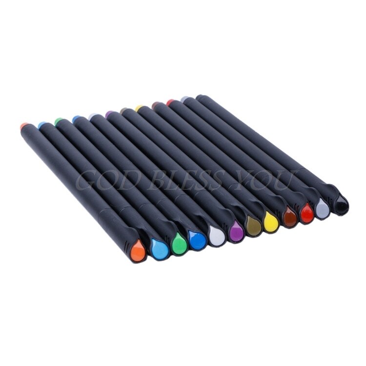 Fineliner 12 / 24 Colors Pen Set 0.4mm Fine Tip Li... – Vicedeal