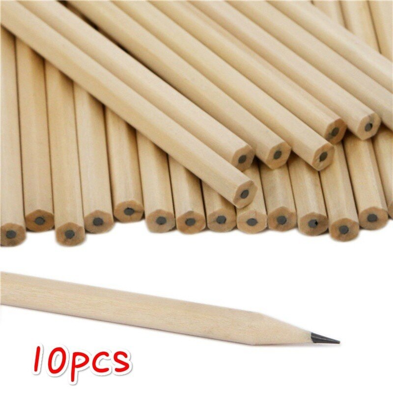 10pcs/ Lot Eco-friendly Natural Wood Pencil Black ... – Vicedeal