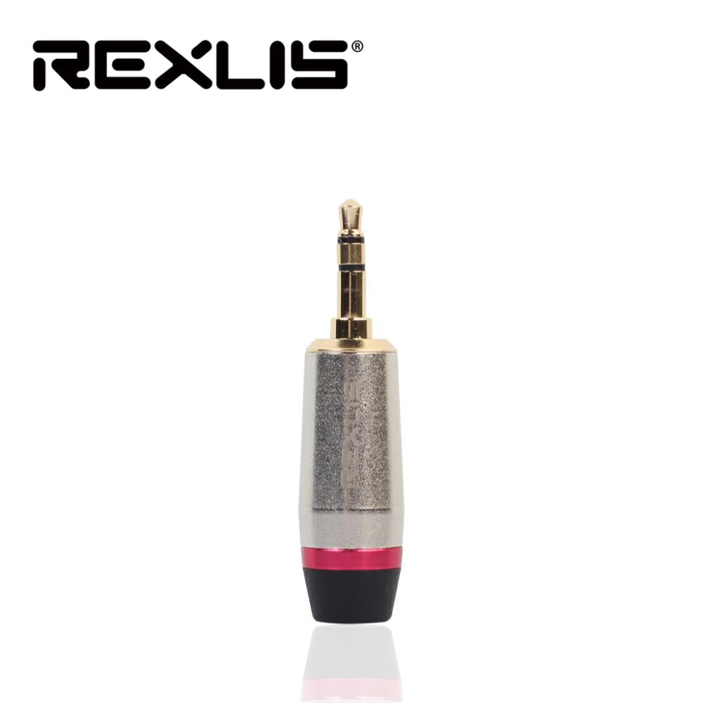 REXLIS Jack 3.5mm Connector 3Pole Gold-plated ster... – Grandado