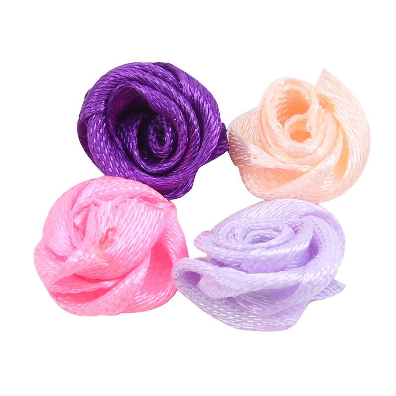 100pcs 10mm Mix Color Small Rose Flower Mini Handm... – Grandado