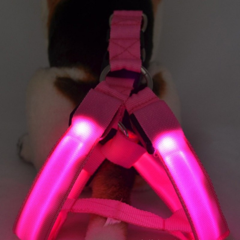 USB LED Dog Harness Pet Cat Dog Collar Harness Ves... – Grandado