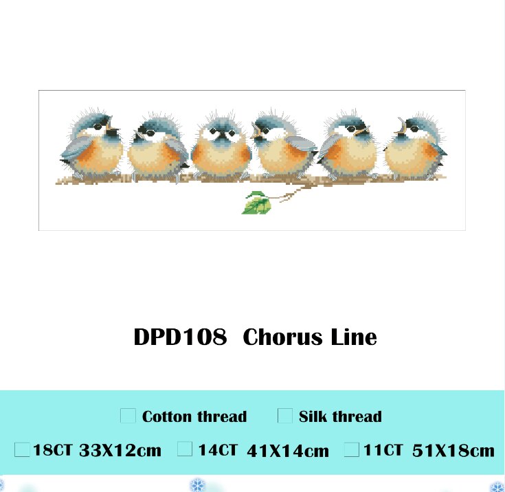 Chor Linie kreuz stich Bausatz Ebene vöGel 18ct 14... – Grandado