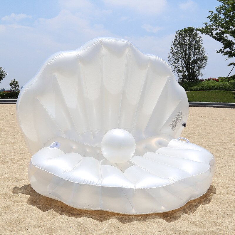 white inflatable pearl shell floating island mat,s... – Vicedeal