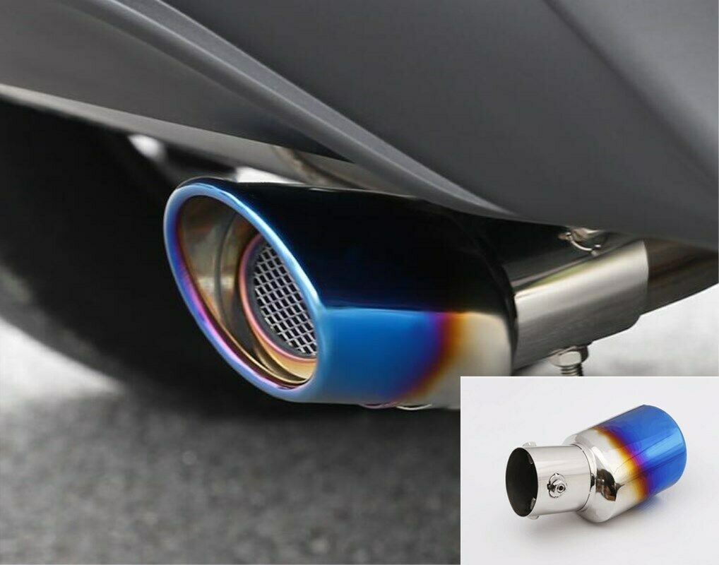Blue stainless steel Rear Exhaust Muffler Tip End ... – Vicedeal