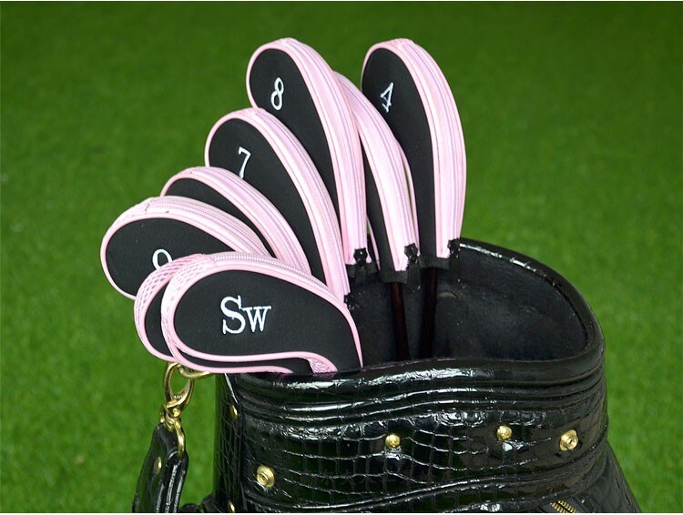 PLAYEAGLE 10 pcs/set Red/Black Zippered Golf Club ... – Vicedeal