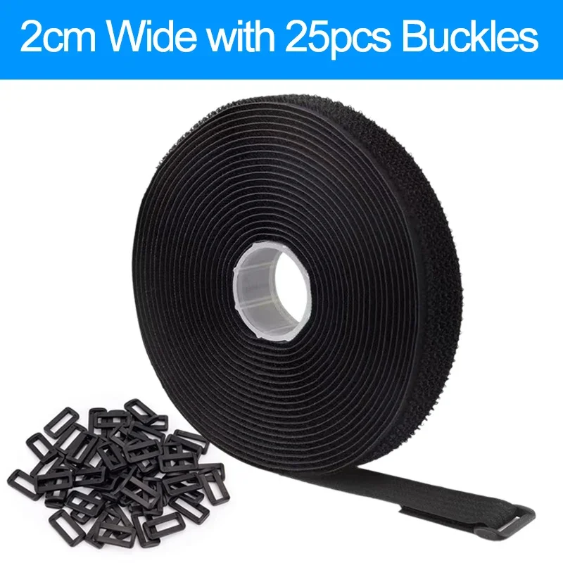 10/5M Reusable Nylon Fastening Cable Ties Hook Loo... – Grandado