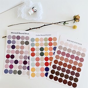 DIY stickers dot Morandi earth color scrapbook alb... – Grandado