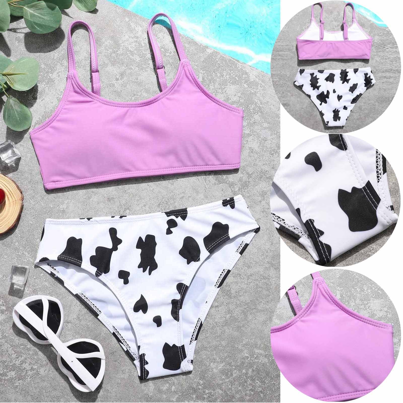 8-14years Children Swimsuit Girl Swimwear Print Sw... – Grandado