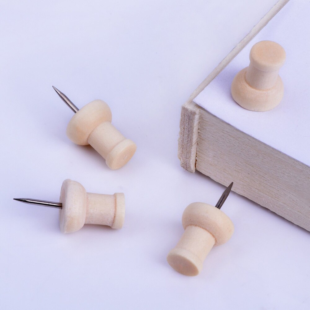 100pcs Cubic Wood Push Wooden Thumb Tacks for Map ... – Grandado