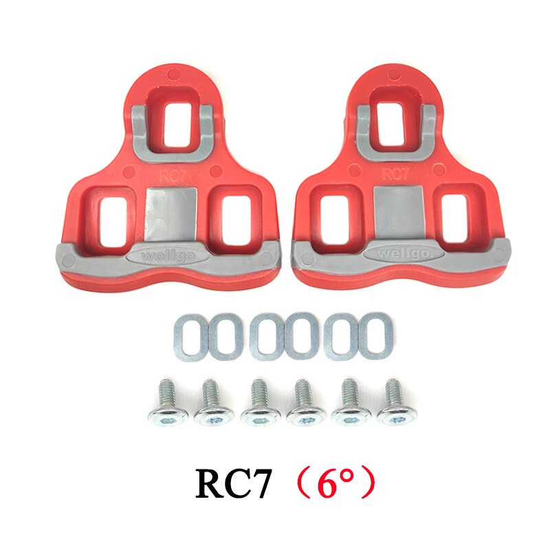 Wellgo RC7 Road Bicycle Pedals Lock Cleats Black/R... – Vicedeal