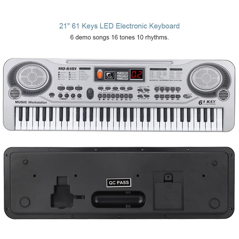 AD-61-Key Keyboard Piano Piano Led Instrument Keyb... – Grandado