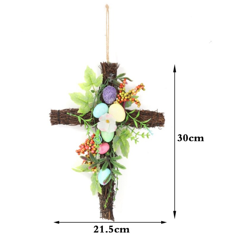 30cm Easter Cross Garland 3 Color – Vicedeal