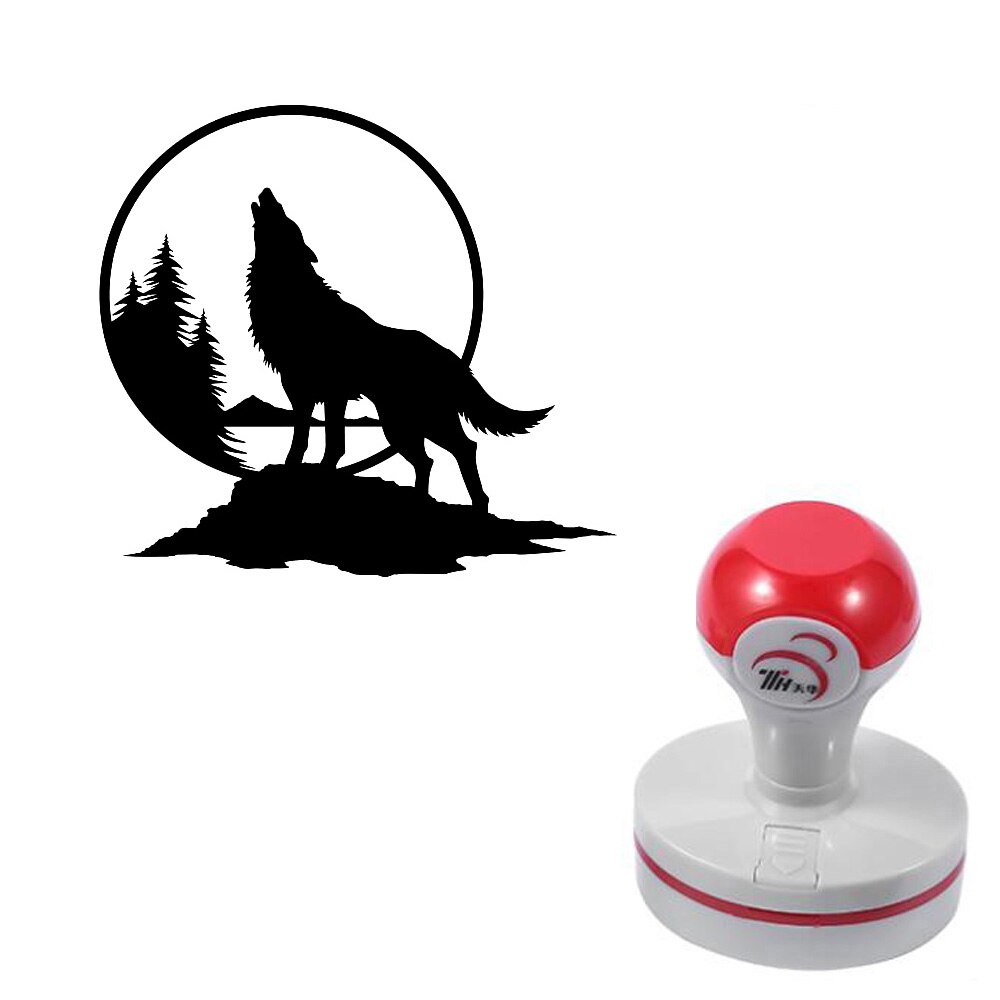 1 PCS Wolf and Moon Self-Inking Photosensitive Pla... – Vicedeal