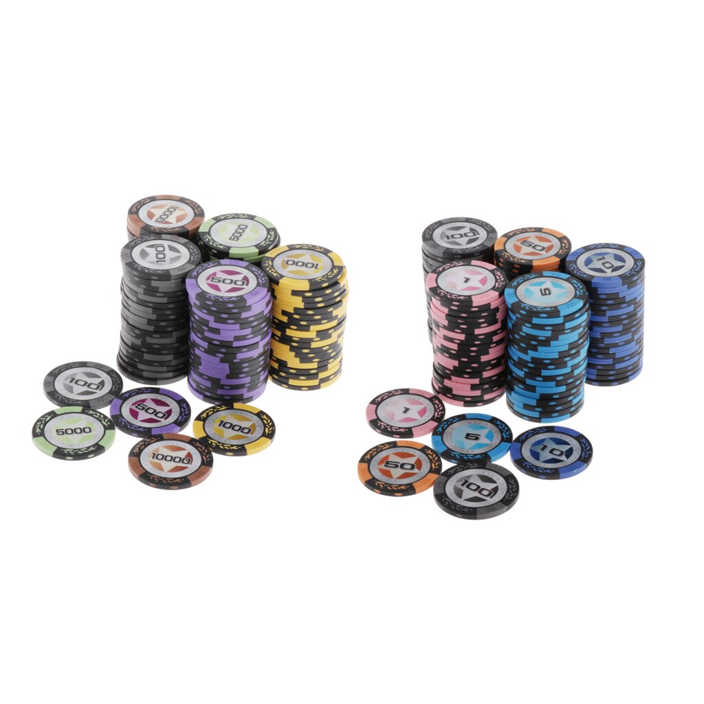 100PCS Poker Chips Set Game Tokens Gaming Chips Cl... – Grandado