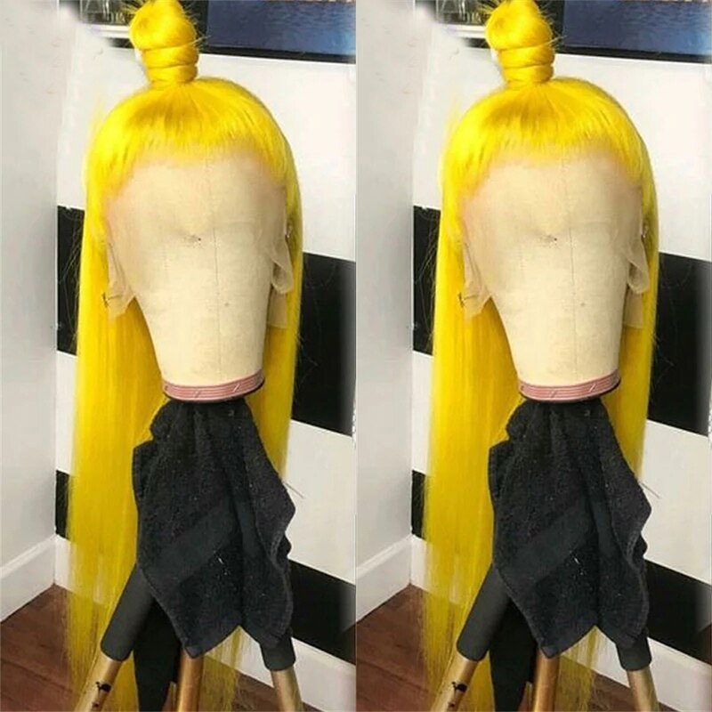 13*4 Big Lace Front Wig 26''Long Yellow St... – Grandado