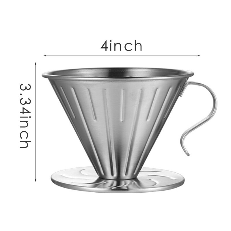 V60 Style Stainless Steel Coffee Dripper Engine Co... – Grandado