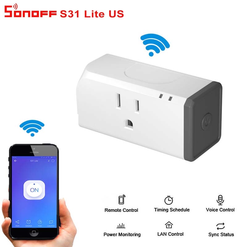 Sonoff-enchufe inteligente S31 Lite con WiFi, ench... – Grandado