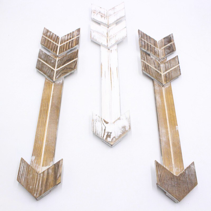 2Pcs/Set Wooden Arrow Sign Wall Decor Rustic Arrow... – Grandado