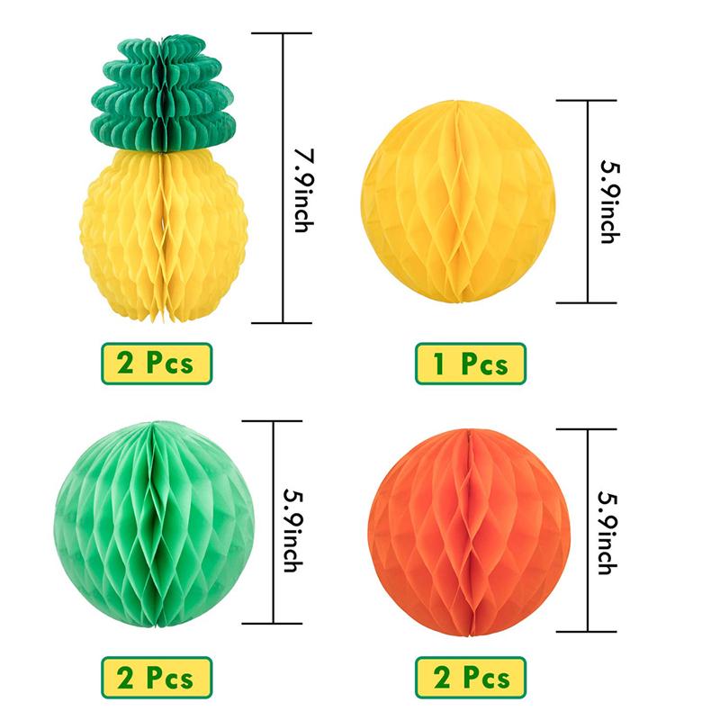 Flamingo And Pineapple Banner Bunting Paper Fan Su... – Grandado