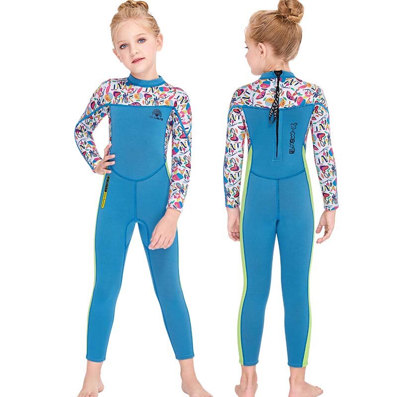 2.5mm Neoprene Girls Wetsuit One-piece Full Length... – Grandado