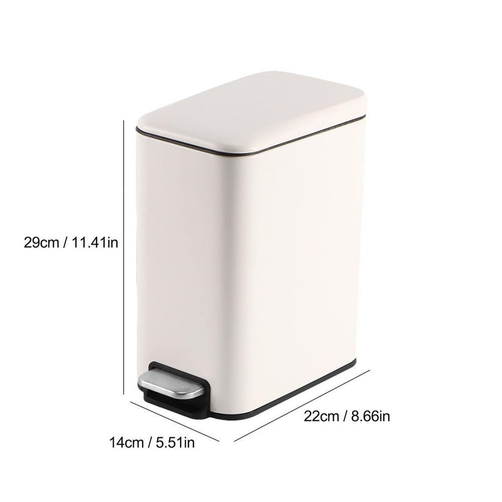 5L Stainless Steel Trash Can Kitchen Rectangle Dus... – Grandado