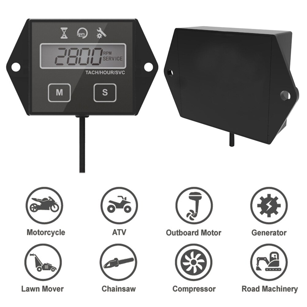 Digital Waterproof Engines Tachometer Hour Meter M... – Grandado