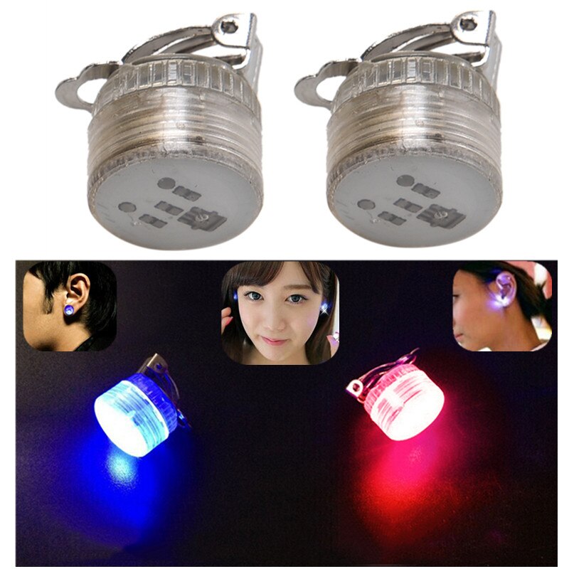 1Pc Unisex LED Flashing Blinking Ear Stud Earrings... – Grandado