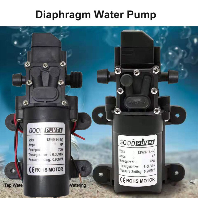 DC 12V 130PSI 6L/min Electric Water Pump Black Mic... – Vicedeal
