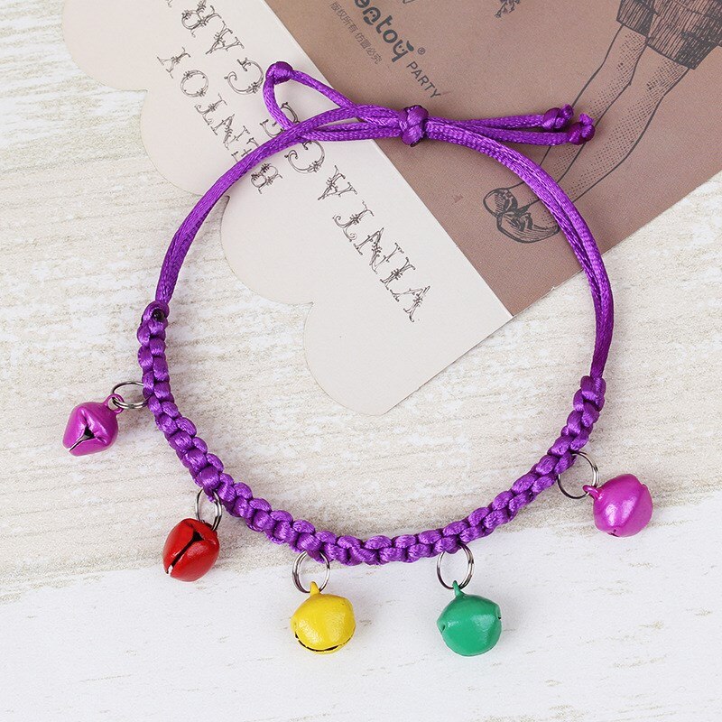 Cat collar bell cat sound ring hand-woven collar m... – Grandado