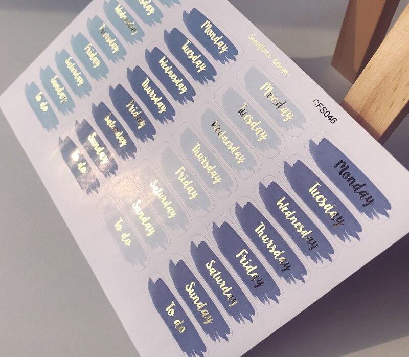 1pc Weekly calendar English words adhesive sticker... – Vicedeal