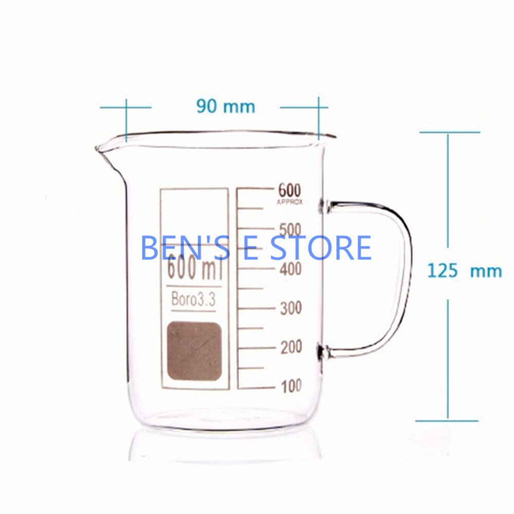 600ml glasbägare med handtag kemiskt laboratorium ... – Grandado