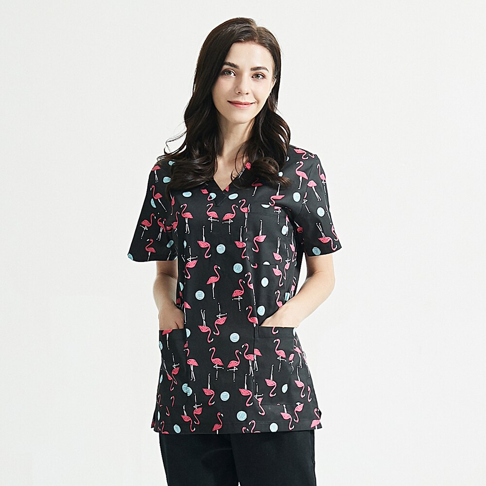 Short-sleeved beauty salon work suits woman 100% C... – Vicedeal