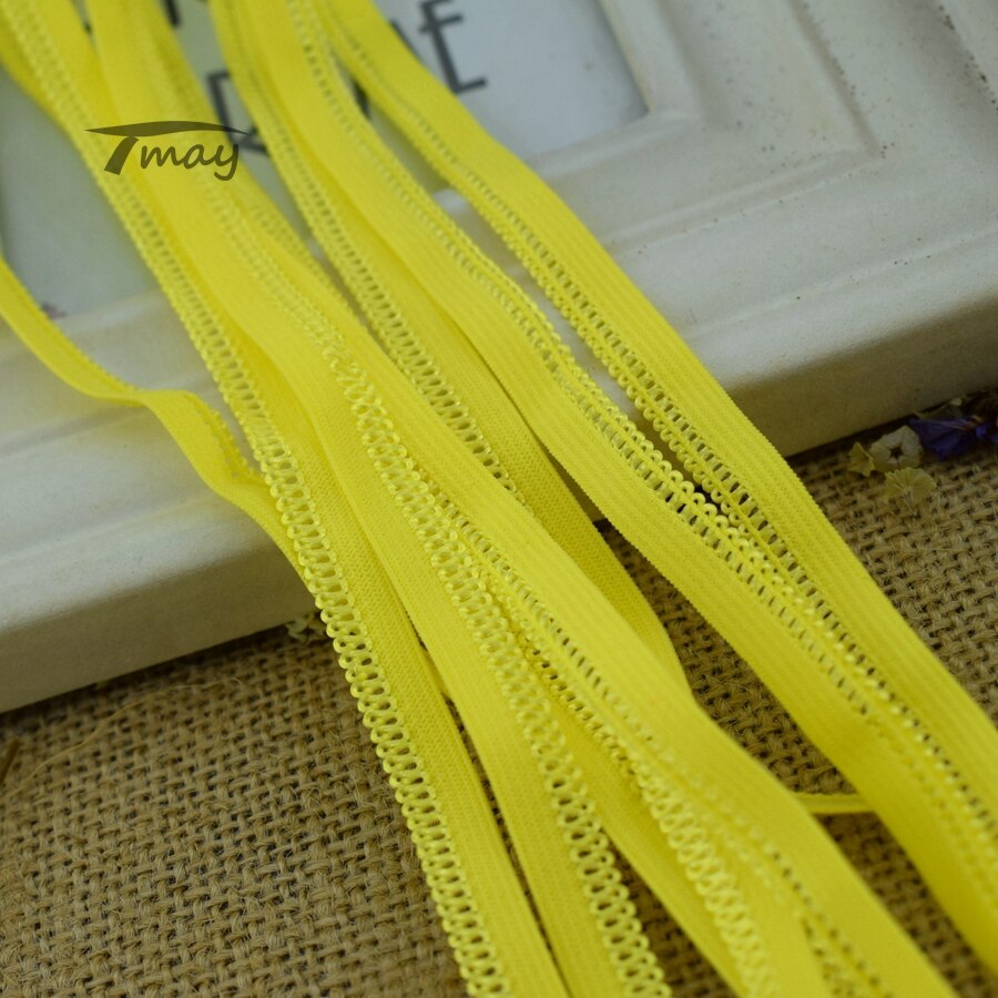#223 Bright Yellow Lace Ribbon 8yards stretch elas... – Grandado