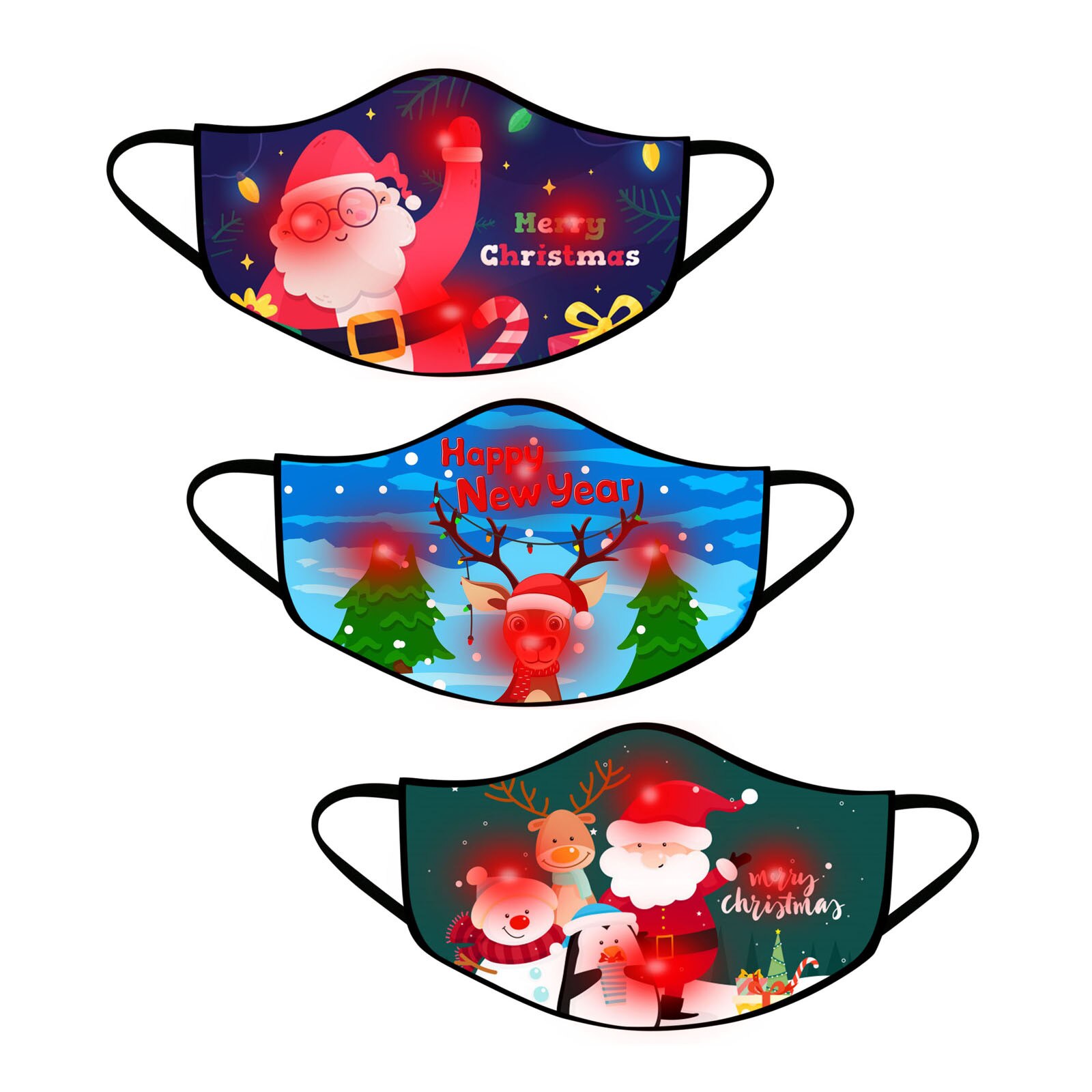 Herbruikbare Christmas Party Maskers Led Christmas... – Grandado