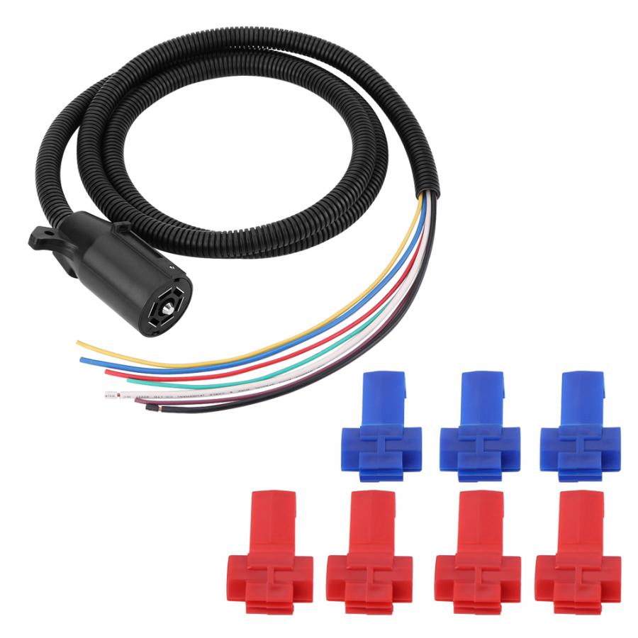 7 Way Trailer Plug Cable Cord Wire Harness Blade M... – Grandado