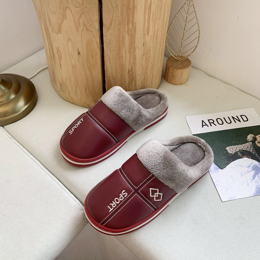 QUTAA PU Leather Women Slippers Round Toe Shoes Sq... – Vicedeal