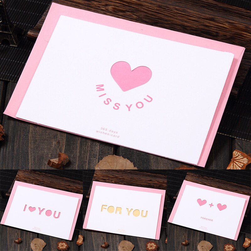 1pcs Valentine's Day Cards Cartoon Heart Greet... – Vicedeal